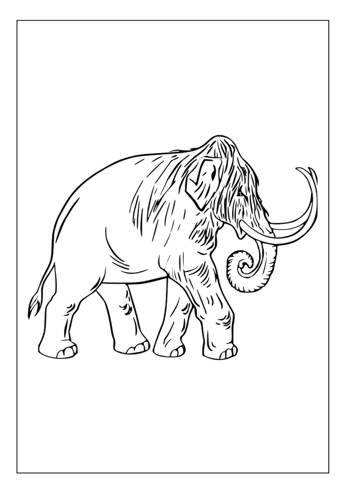 Printable Mammoth Coloring Pages for Kids & Adults | 30 Pages | Instant ...