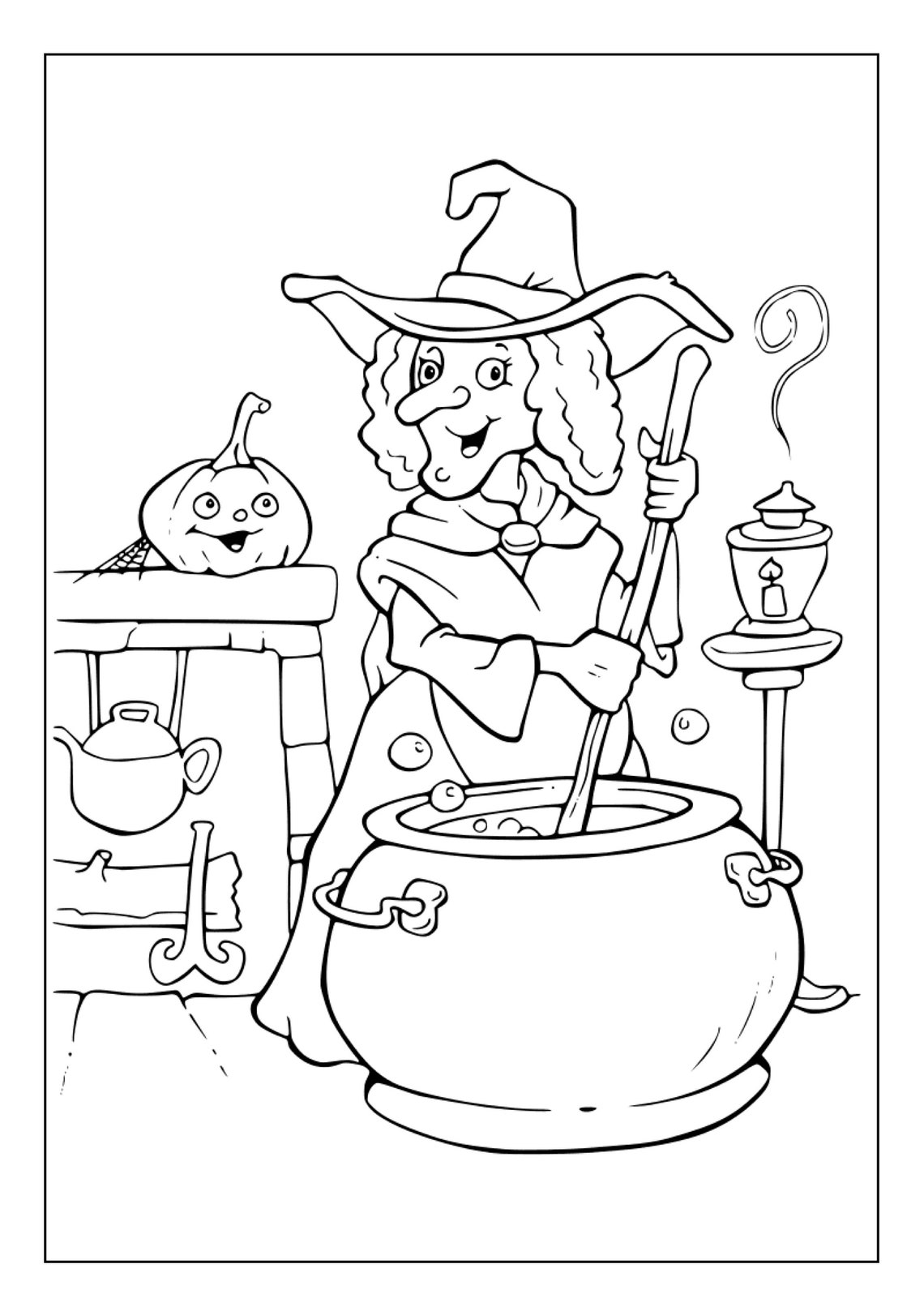 Printable Halloween Witch Coloring Pages for Kids and Adults | 90 Pages ...