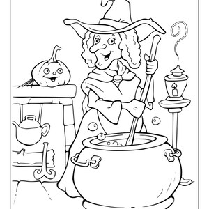 Printable Halloween Witch Coloring Pages for Kids and Adults | 90 Pages ...