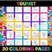 Printable Tourist Coloring Pages for Kids & Adults | 30 Pages | Instant ...