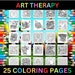 Printable Art Therapy Coloring Pages for Kids & Adults | 25 Pages ...