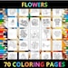 Printable Flowers Coloring Pages for Kids and Adults | 70 Pages ...