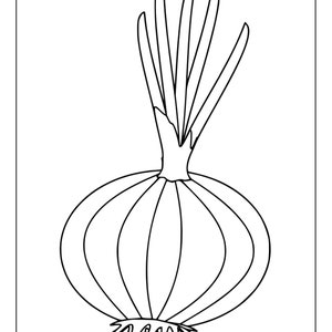 Printable Onion Coloring Pages for Kids & Adults | 30 Pages | Digital ...