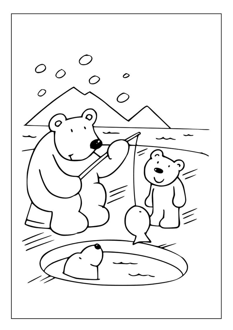 Printable Arctic Animals Coloring Pages for Kids and Adults |100 Pages ...