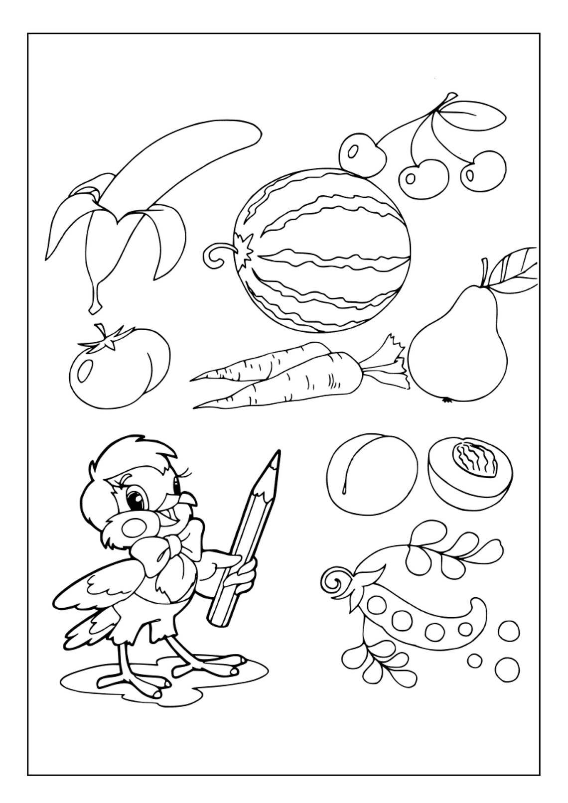 Printable Vegetables Coloring Pages for Kids and Adults | 35 Pages ...