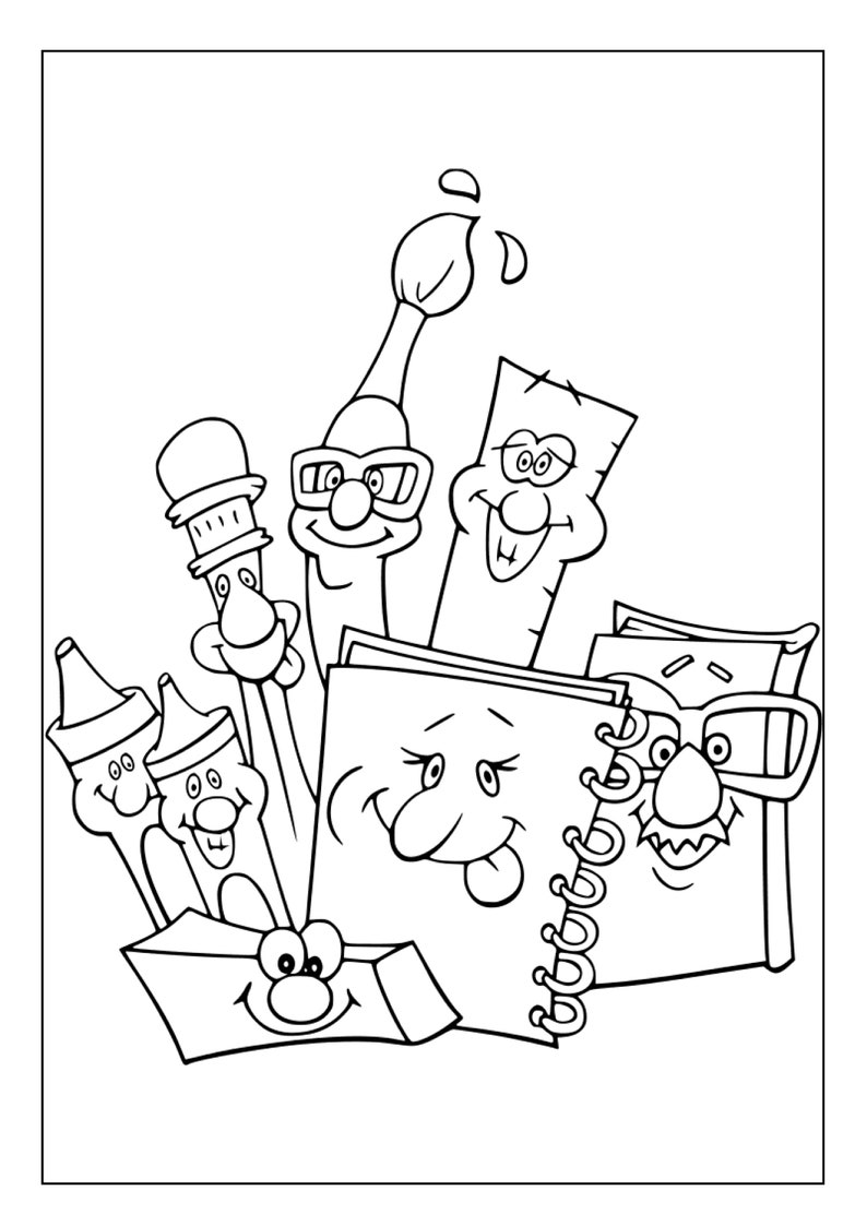 Printable Back to School Coloring Pages for Kids and Adults | 90 Pages ...