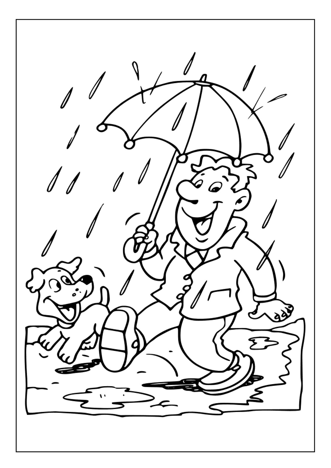 Printable Rain Coloring Pages for Kids & Adults | 35 Pages | Digital ...