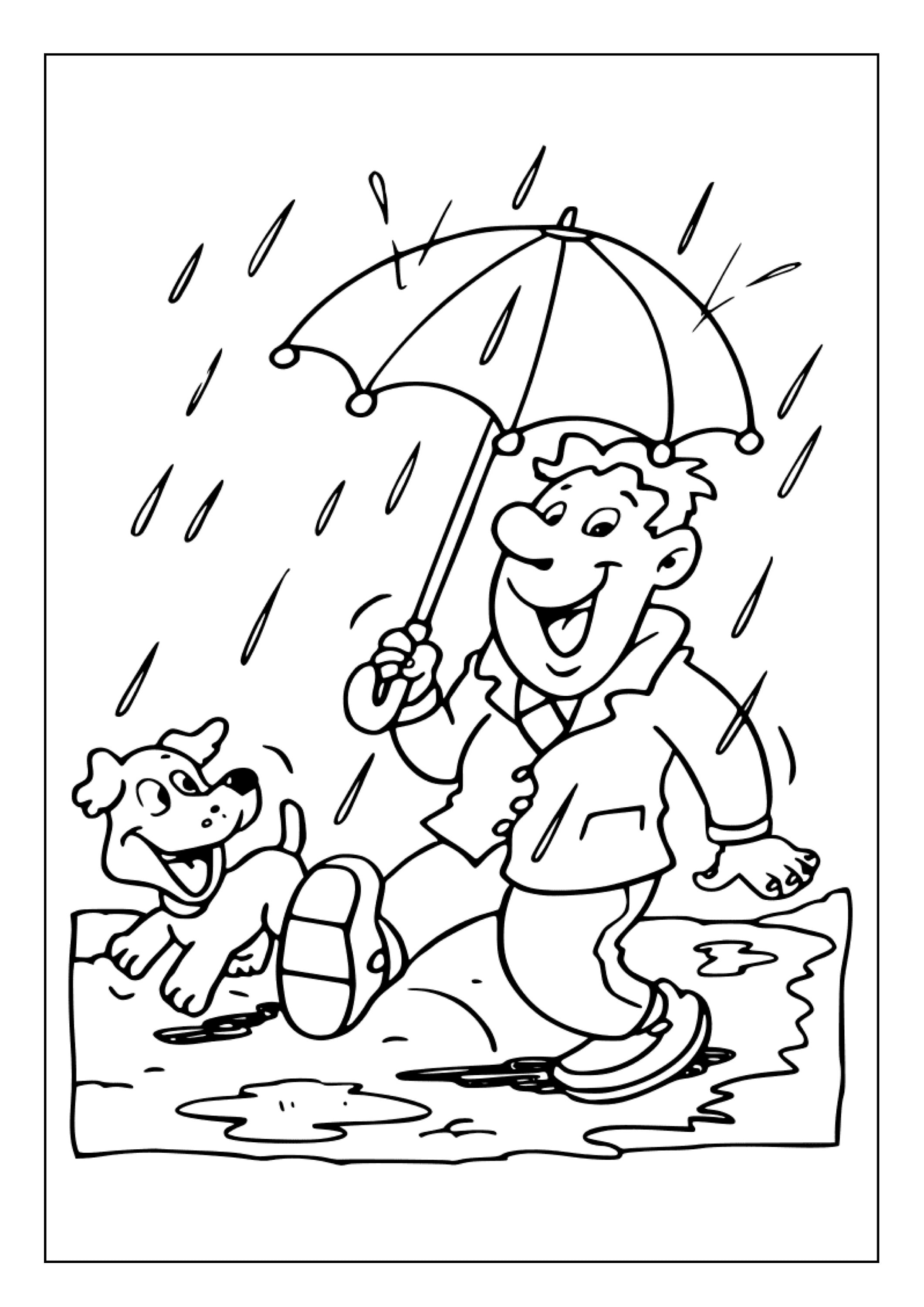 Printable Rain Coloring Pages for Kids & Adults | 35 Pages | Digital ...
