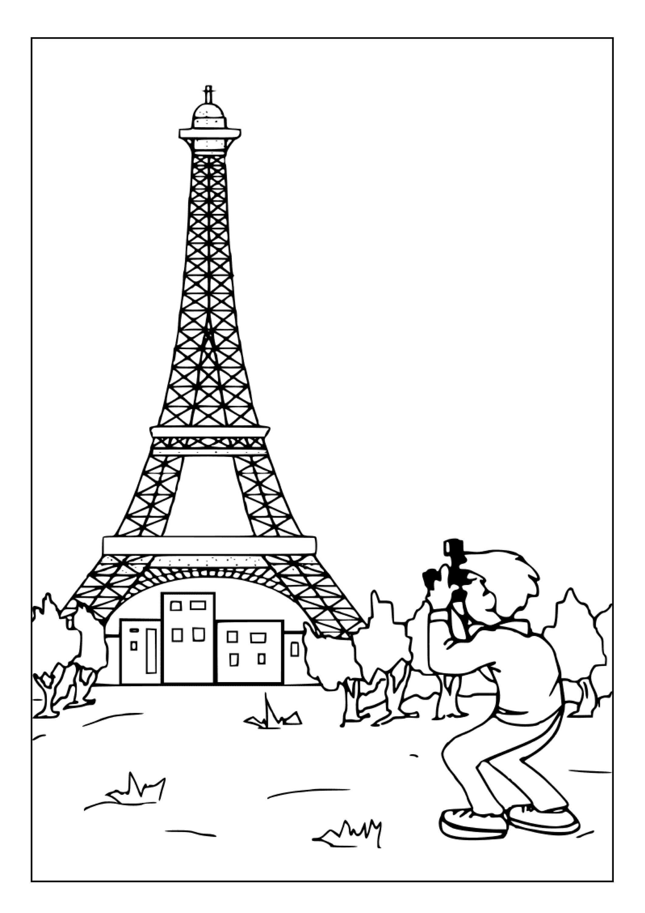 Printable Eiffel Tower Coloring Pages for Kids and Adults | 60 Pages ...