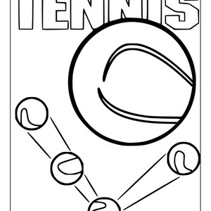 Printable Tennis Coloring Pages for Kids & Adults | 70 Pages | Instant ...