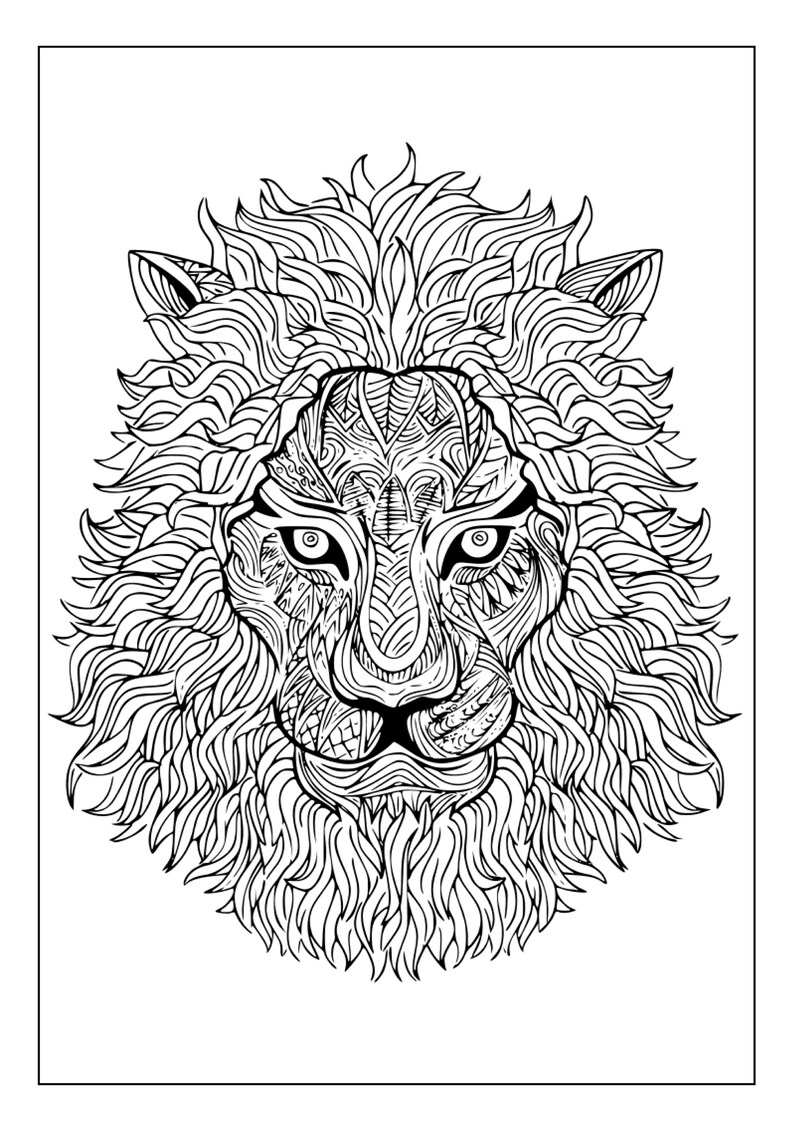 Printable Lions Coloring Pages for Kids and Adults | 100 Pages ...