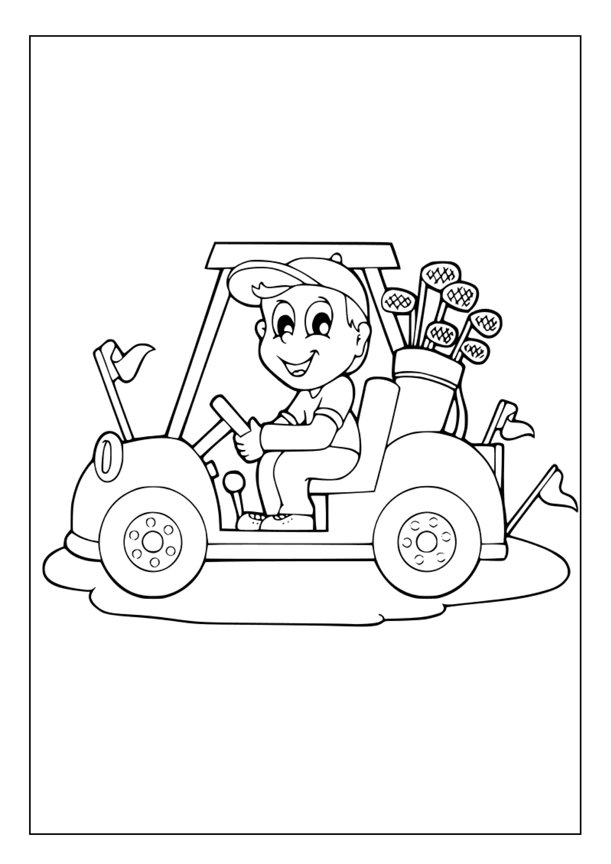 Printable Cute Golf Coloring Pages for Kids & Adults | 25 Pages ...