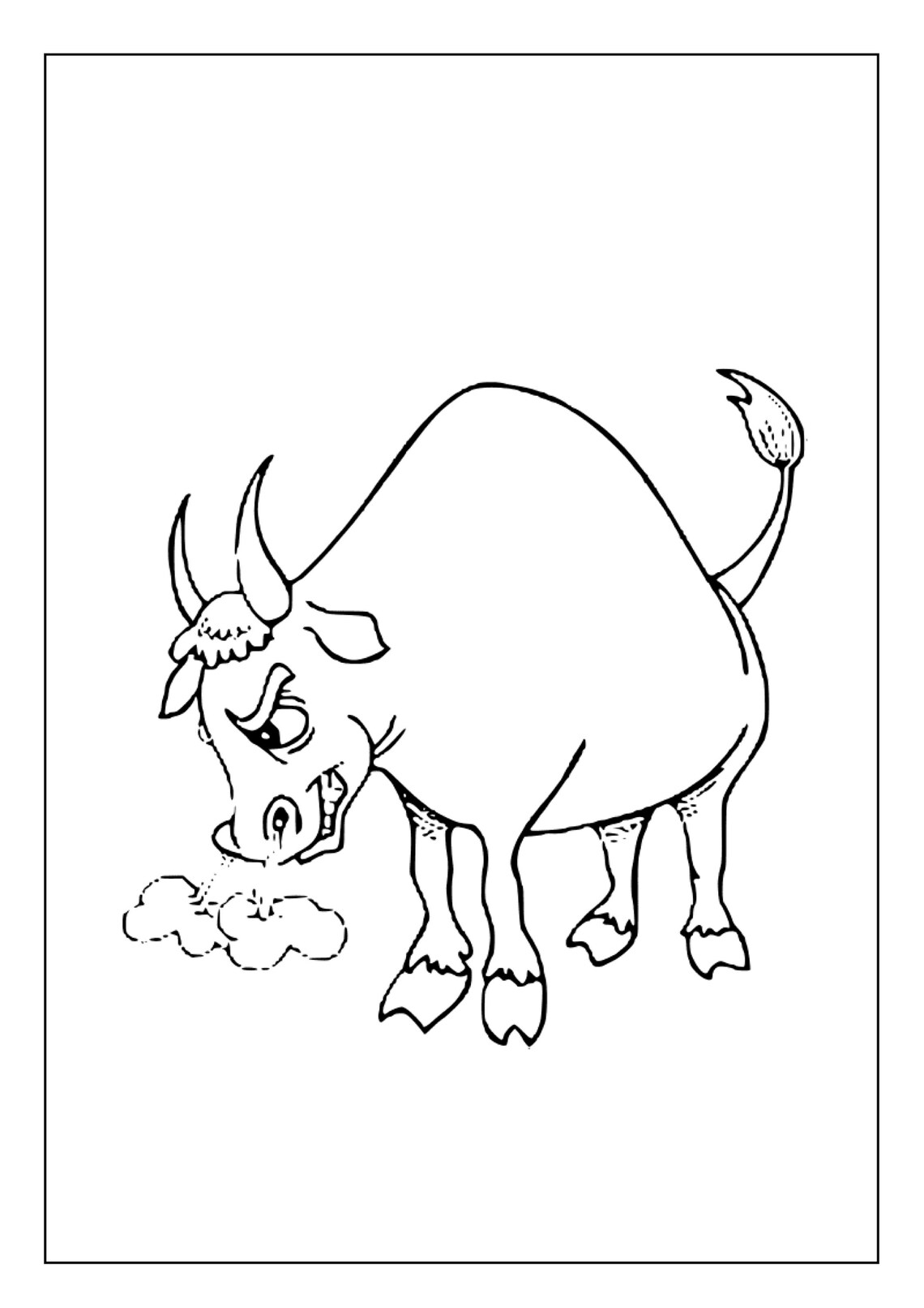 Printable Bull Coloring Pages for Kids & Adults | 40 Pages | Instant ...