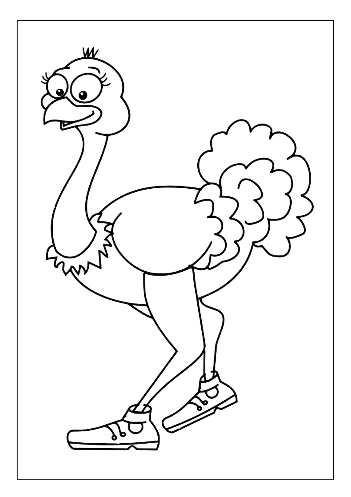 Printable Ostrich Coloring Pages for Kids & Adults | 35 Pages | Digital ...