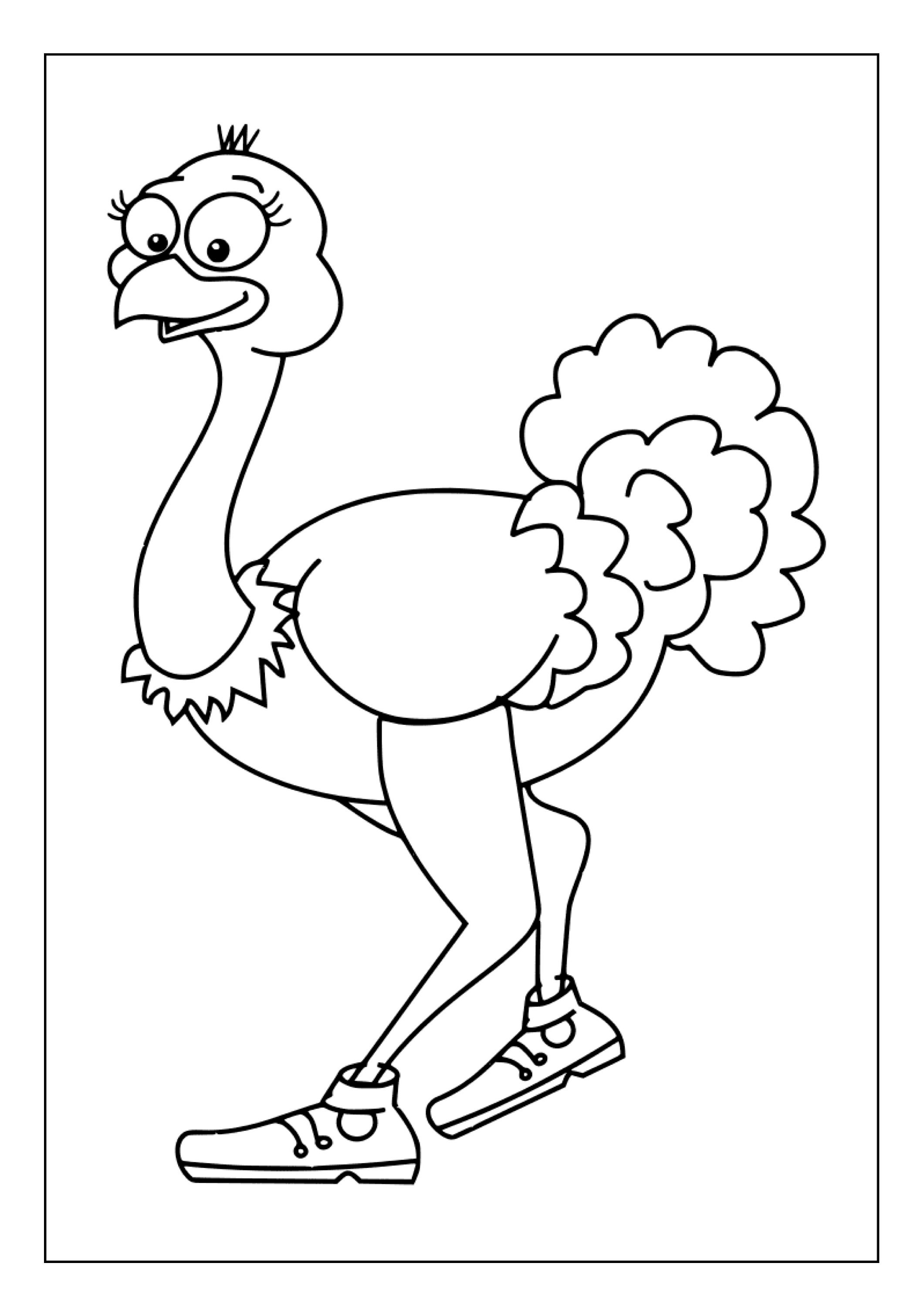 Printable Ostrich Coloring Pages for Kids & Adults | 35 Pages | Digital ...