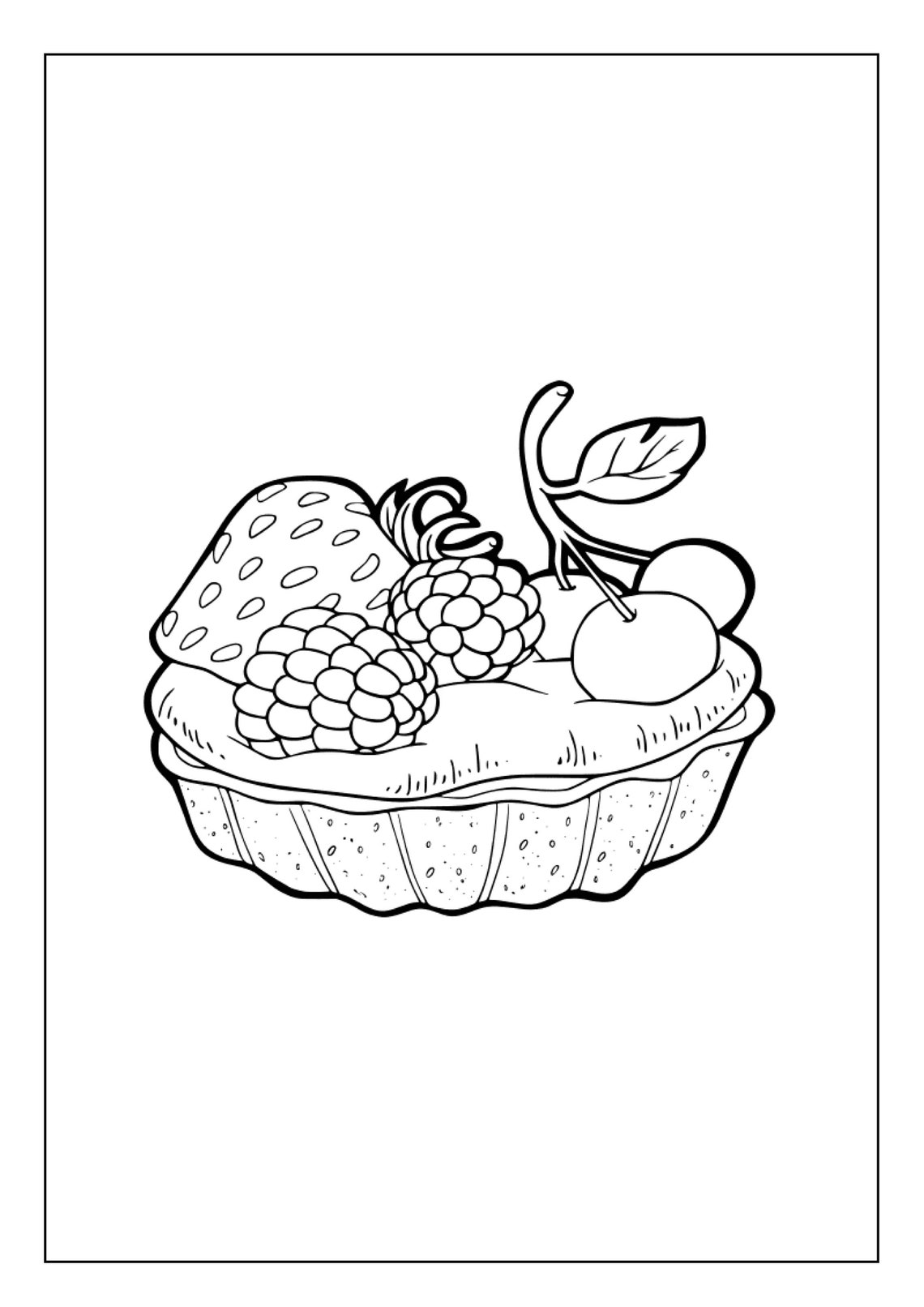 Printable Fruit Coloring Pages for Kids and Adults 40 Pages Instant ...