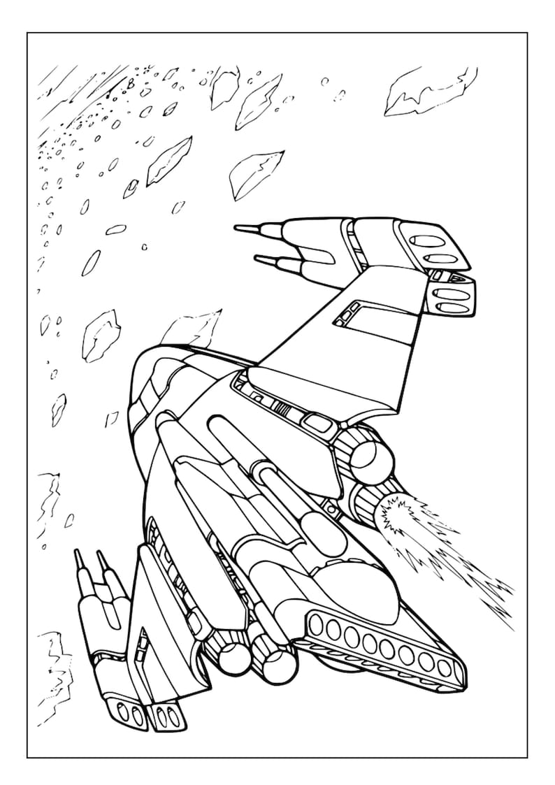 Printable Spaceship Coloring Pages for Kids & Adults | 65 Pages ...