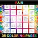 Printable Rain Coloring Pages for Kids & Adults | 35 Pages | Digital ...