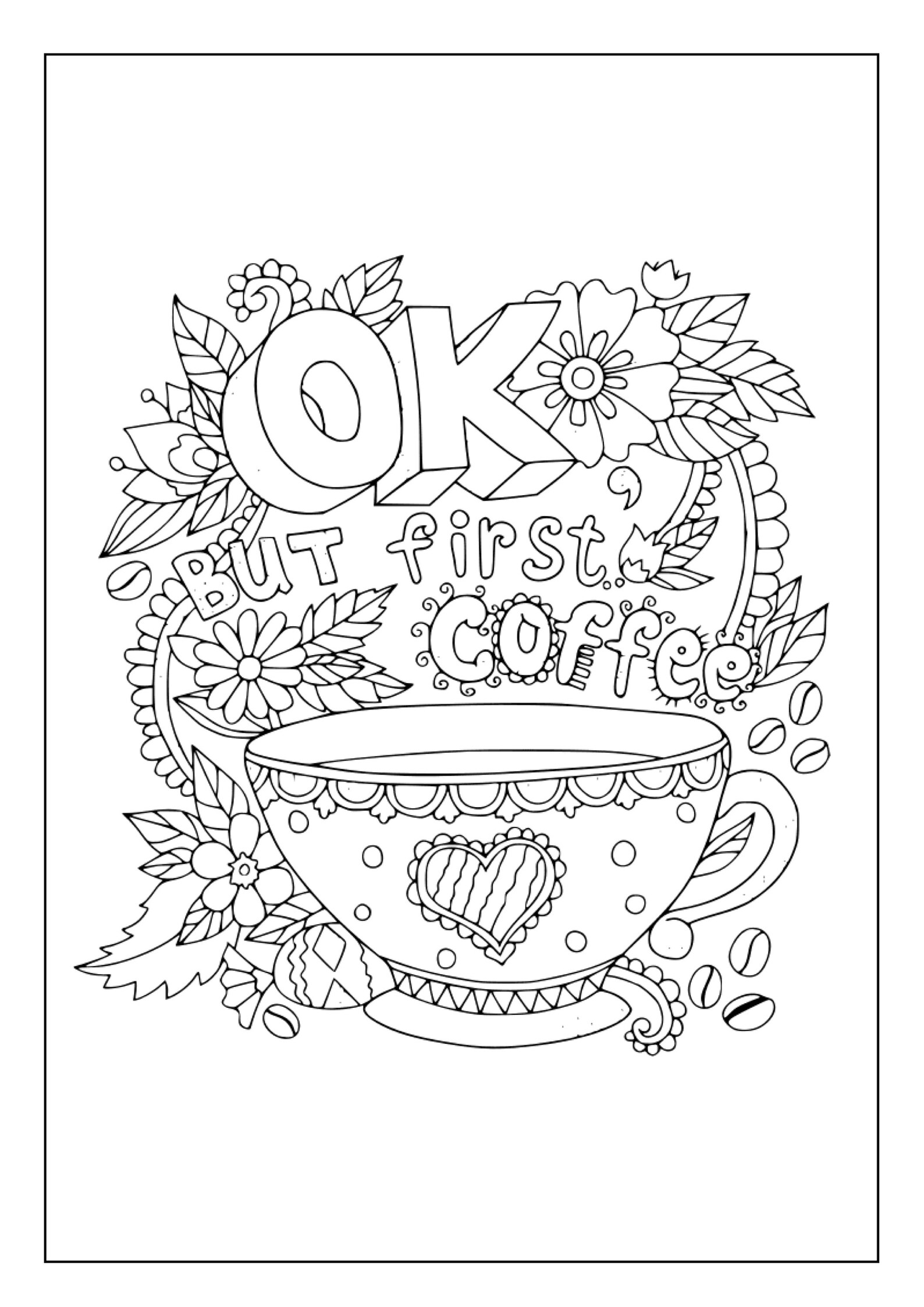 Printable Coffee Coloring Pages for Kids and Adults | 85 Pages ...