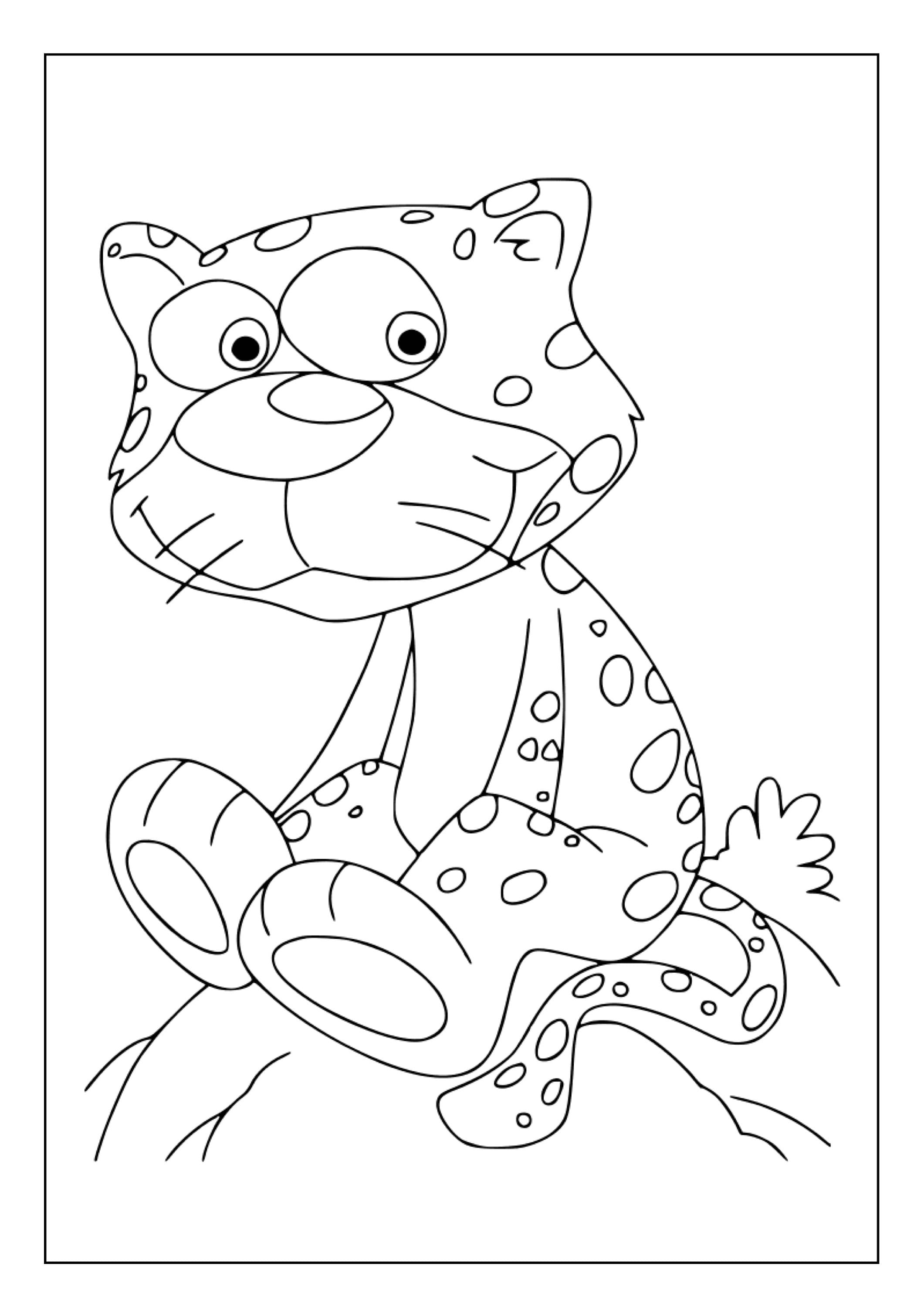 Printable Leopard Coloring Pages for Kids & Adults 65 Pages Instant ...