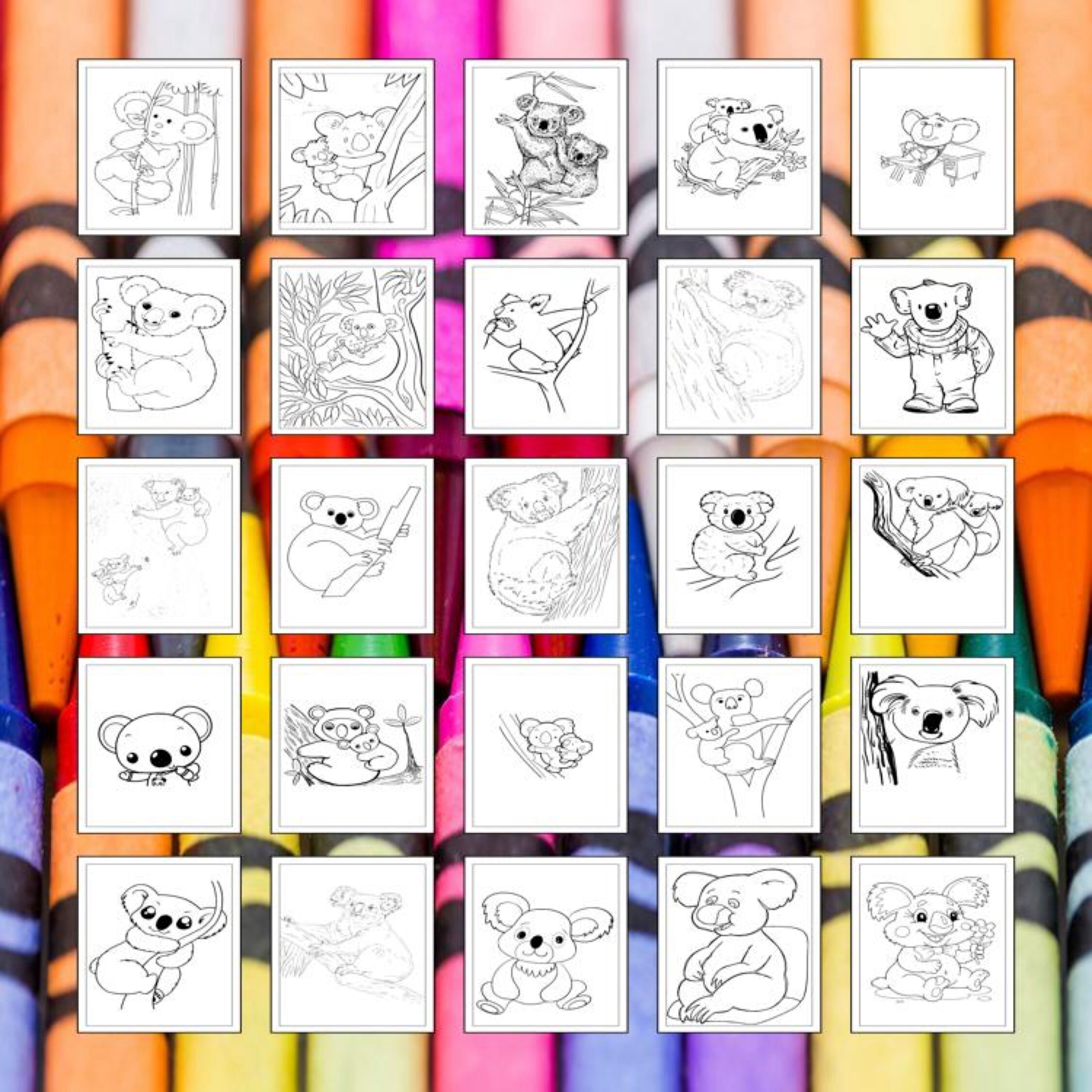 Printable Koala Coloring Pages for Kids and Adults | 100 Pages ...