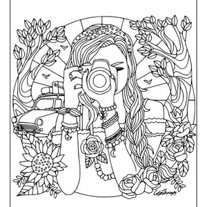 Printable Zentangle Girl Coloring Pages for Kids & Adults | 30 Pages ...