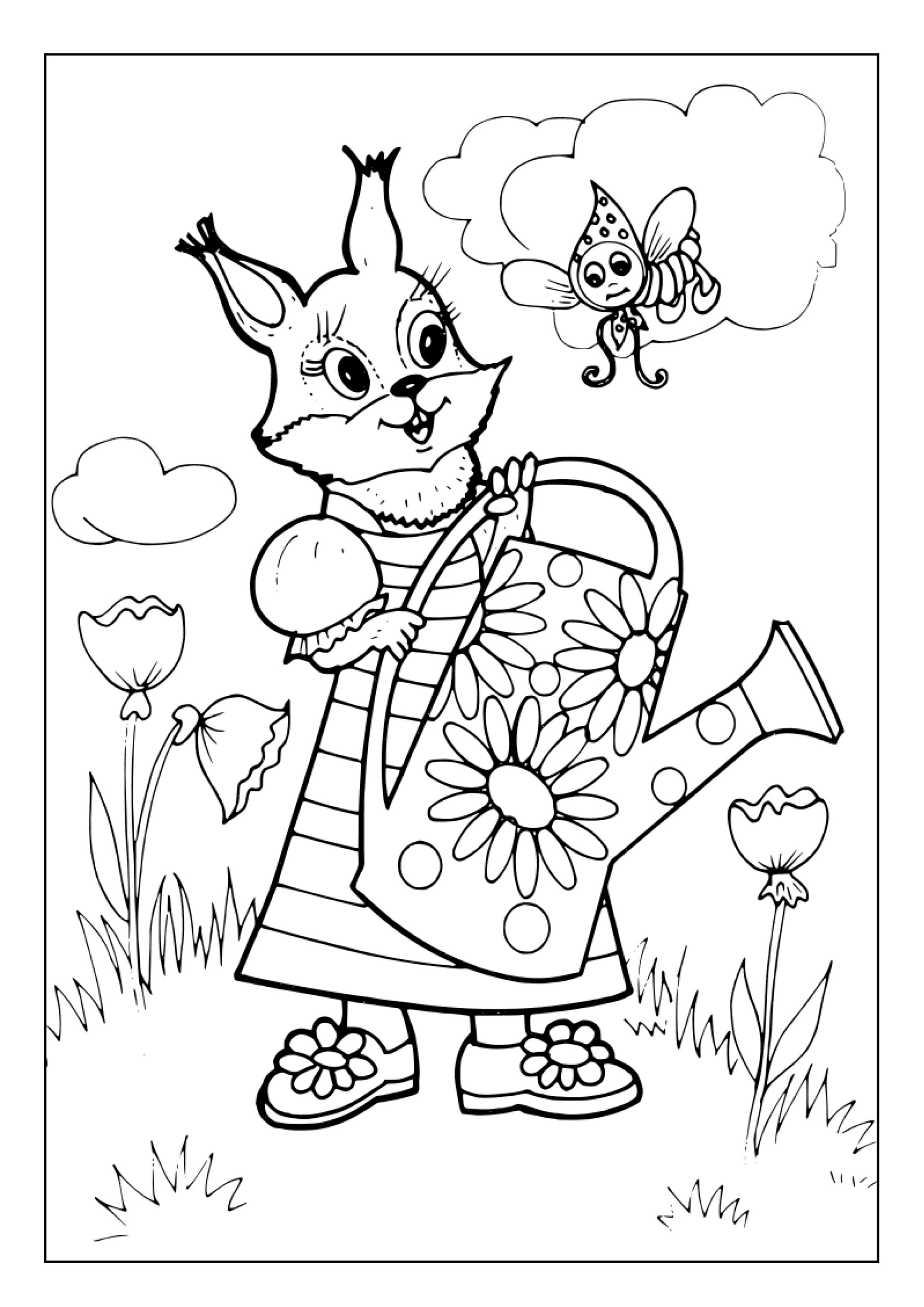Printable Squirrel Coloring Pages for Kids and Adults | 80 Pages ...