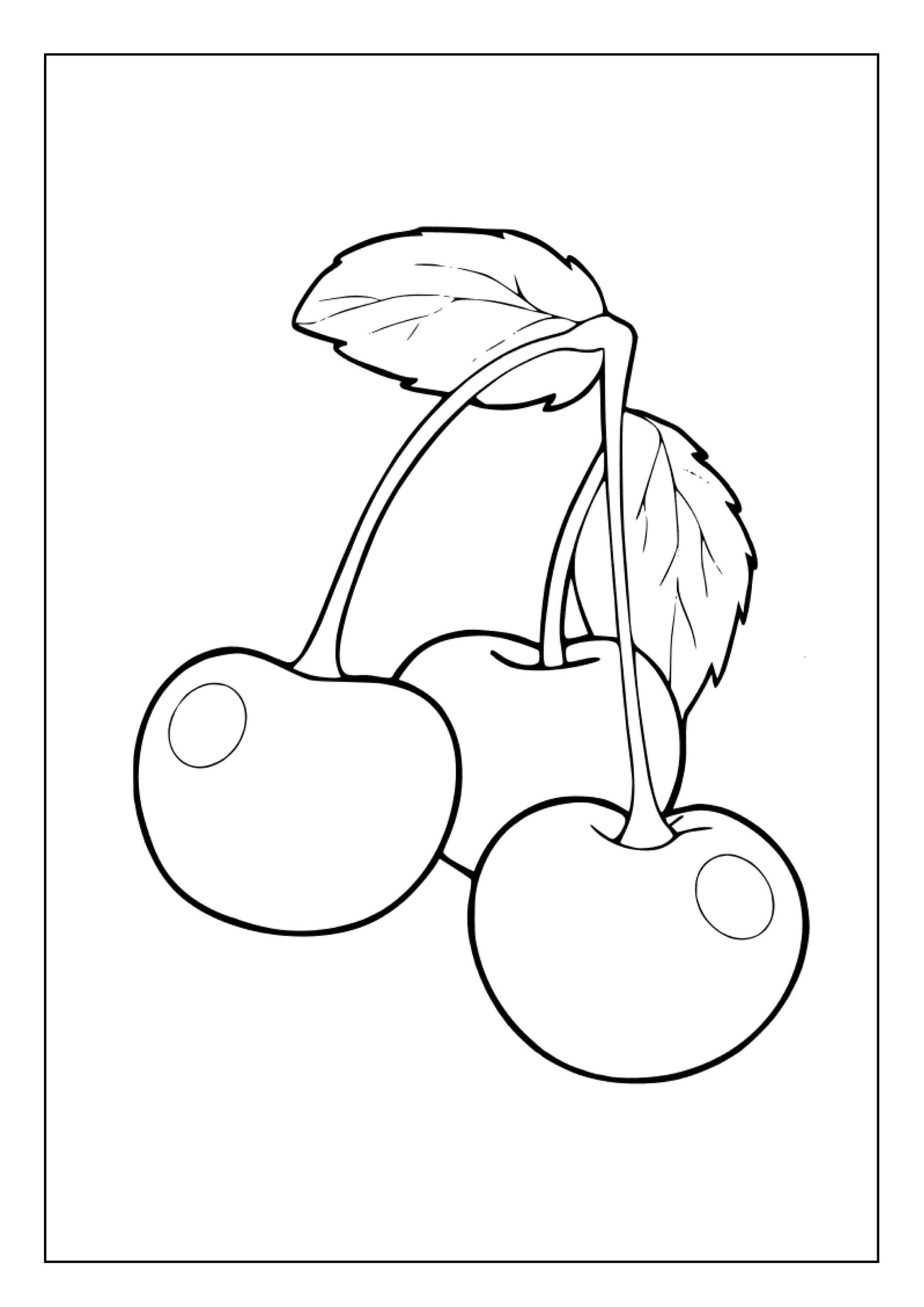 Printable Fruit Coloring Pages for Kids and Adults 40 Pages Instant ...