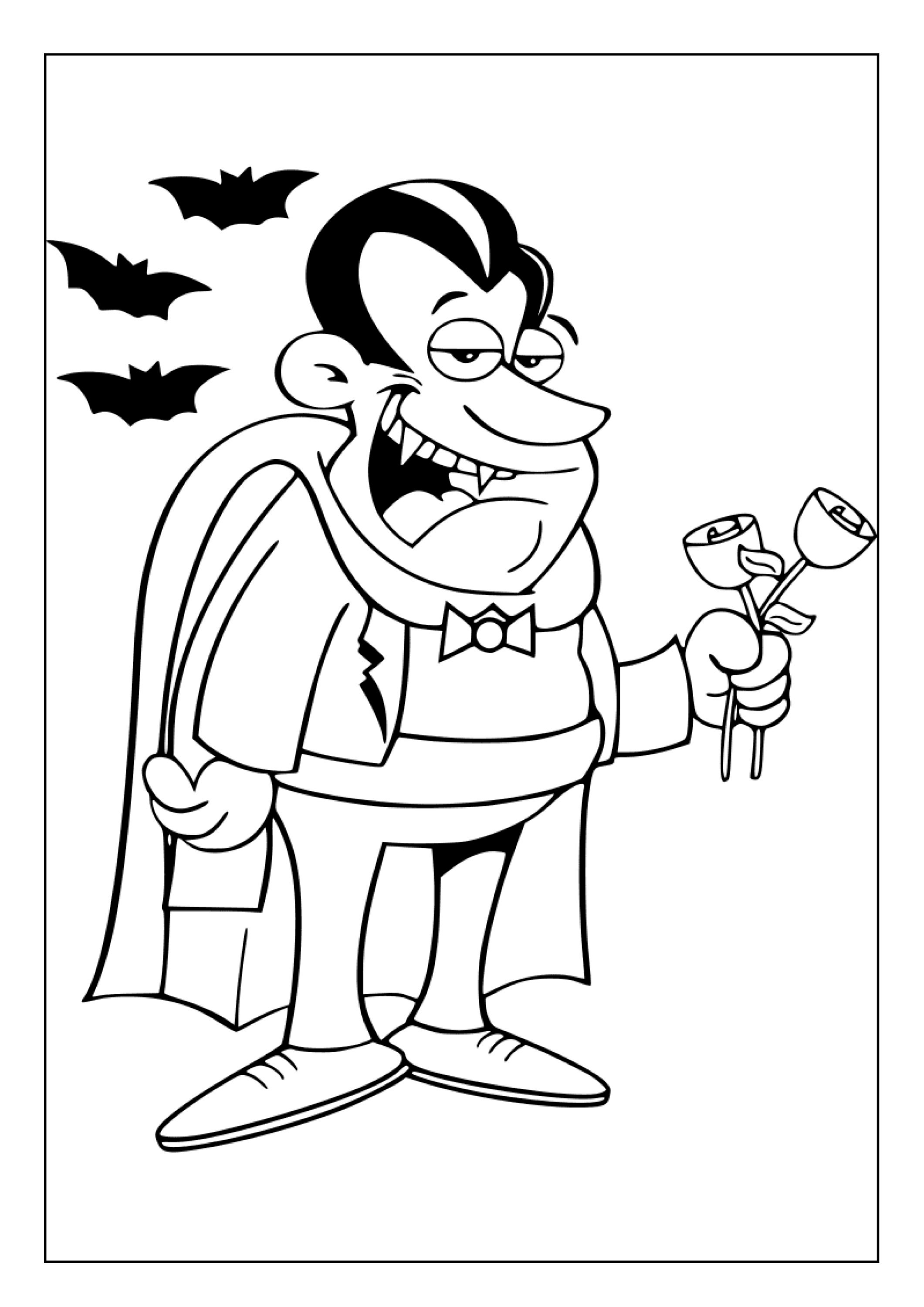Printable Dracula Coloring Pages for Kids and Adults 90 Pages Instant ...