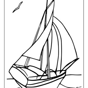 Printable Sailboat Coloring Pages for Kids & Adults | 40 Pages ...