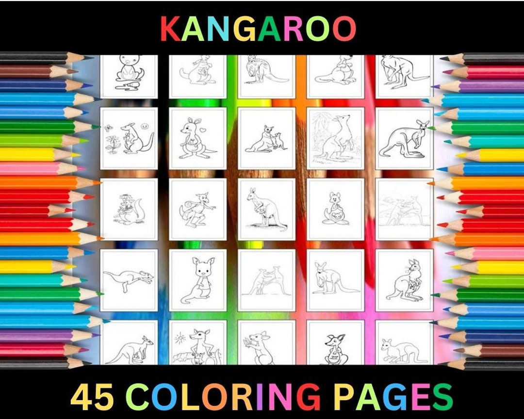 Printable Kangaroo Coloring Pages for Kids & Adults | 45 Pages ...