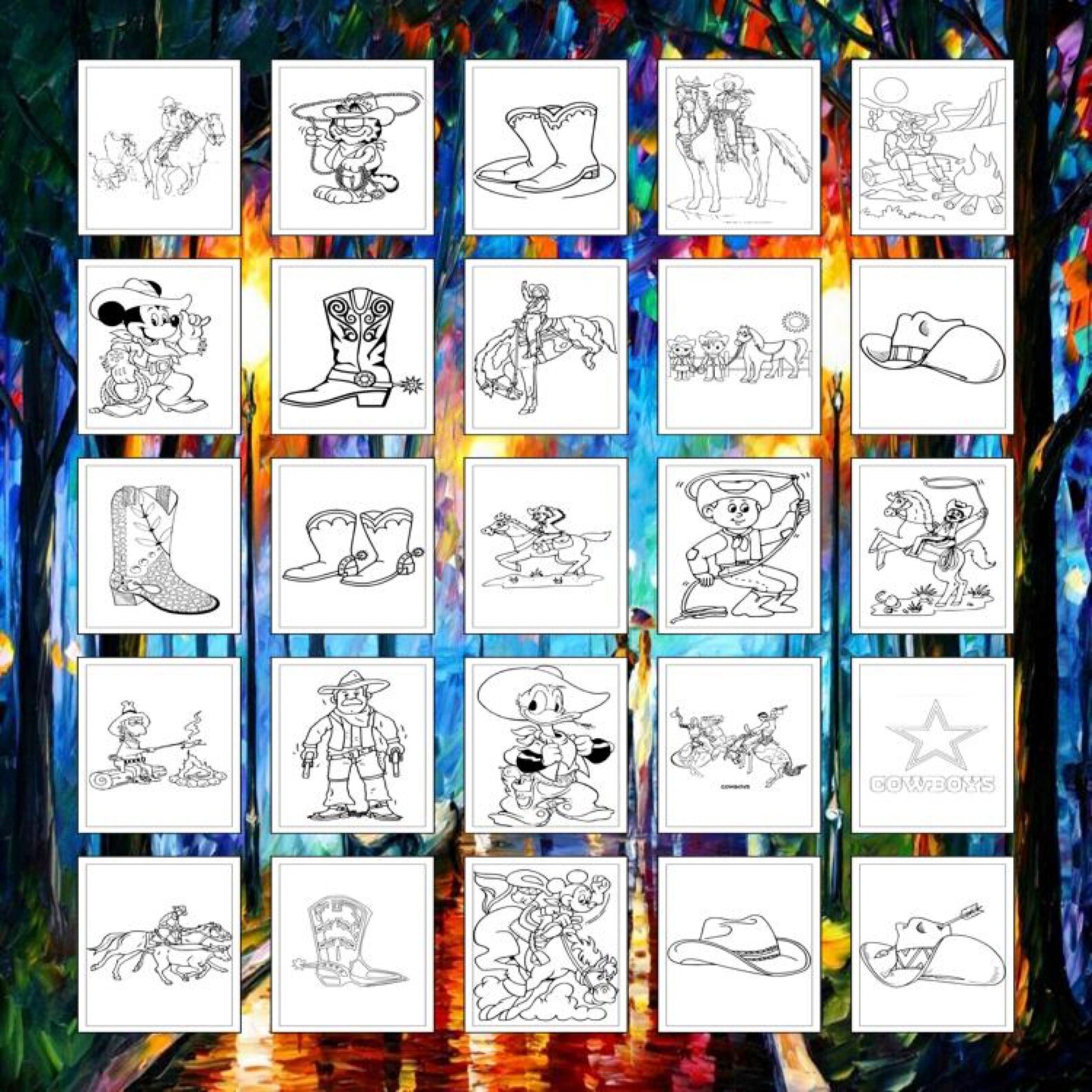Printable Cowboy Coloring Pages for Kids and Adults | 130 Pages ...