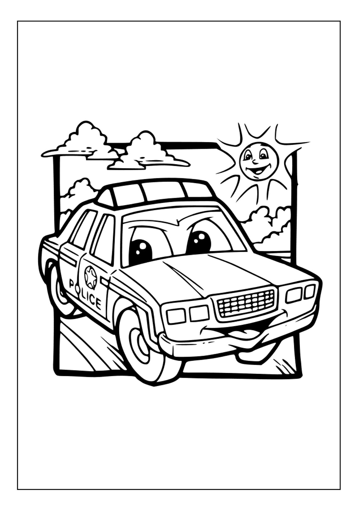 Printable Police Car Coloring Pages for Kids and Adults | 30 Pages ...