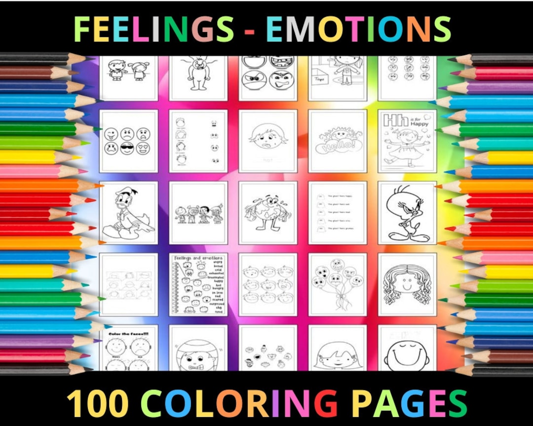 Printable Feelings Coloring Pages for Kids & Adults | 100 Pages ...