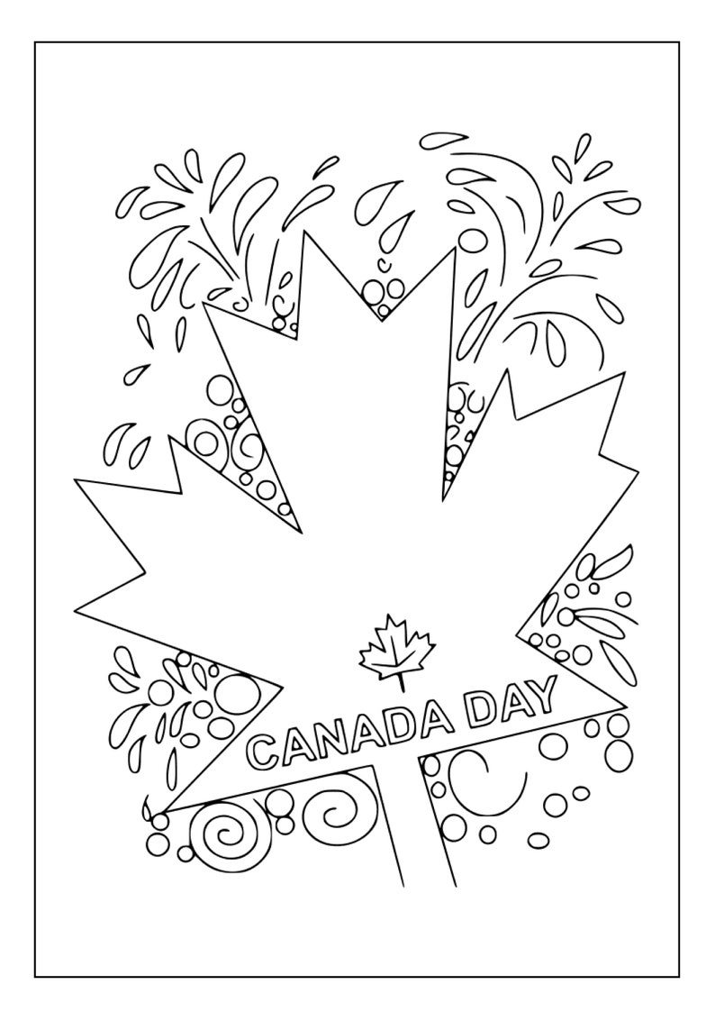 Printable Canada Coloring Pages for Kids & Adults | 60 Pages | Instant ...