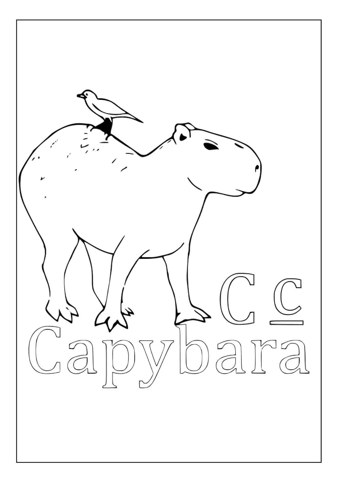 Printable Capybara Coloring Pages for Kids & Adults | 35 Pages ...