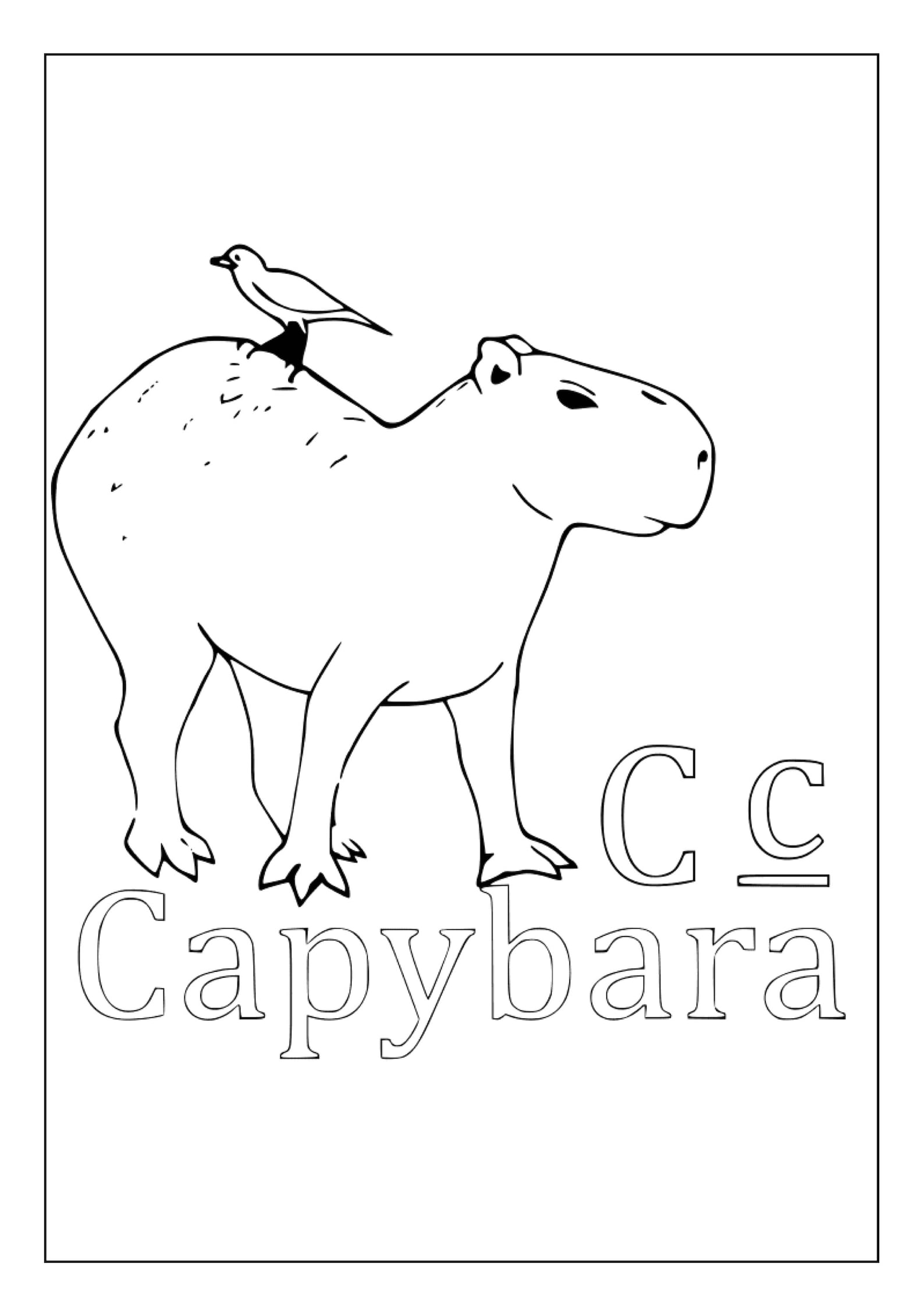 Printable Capybara Coloring Pages for Kids & Adults | 35 Pages ...