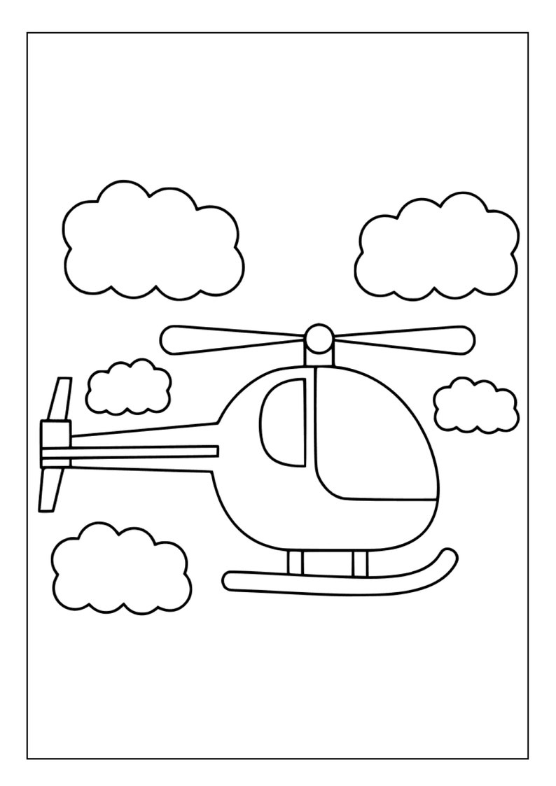 Printable Helicopter Coloring Pages for Kids and Adults | 100 Pages ...
