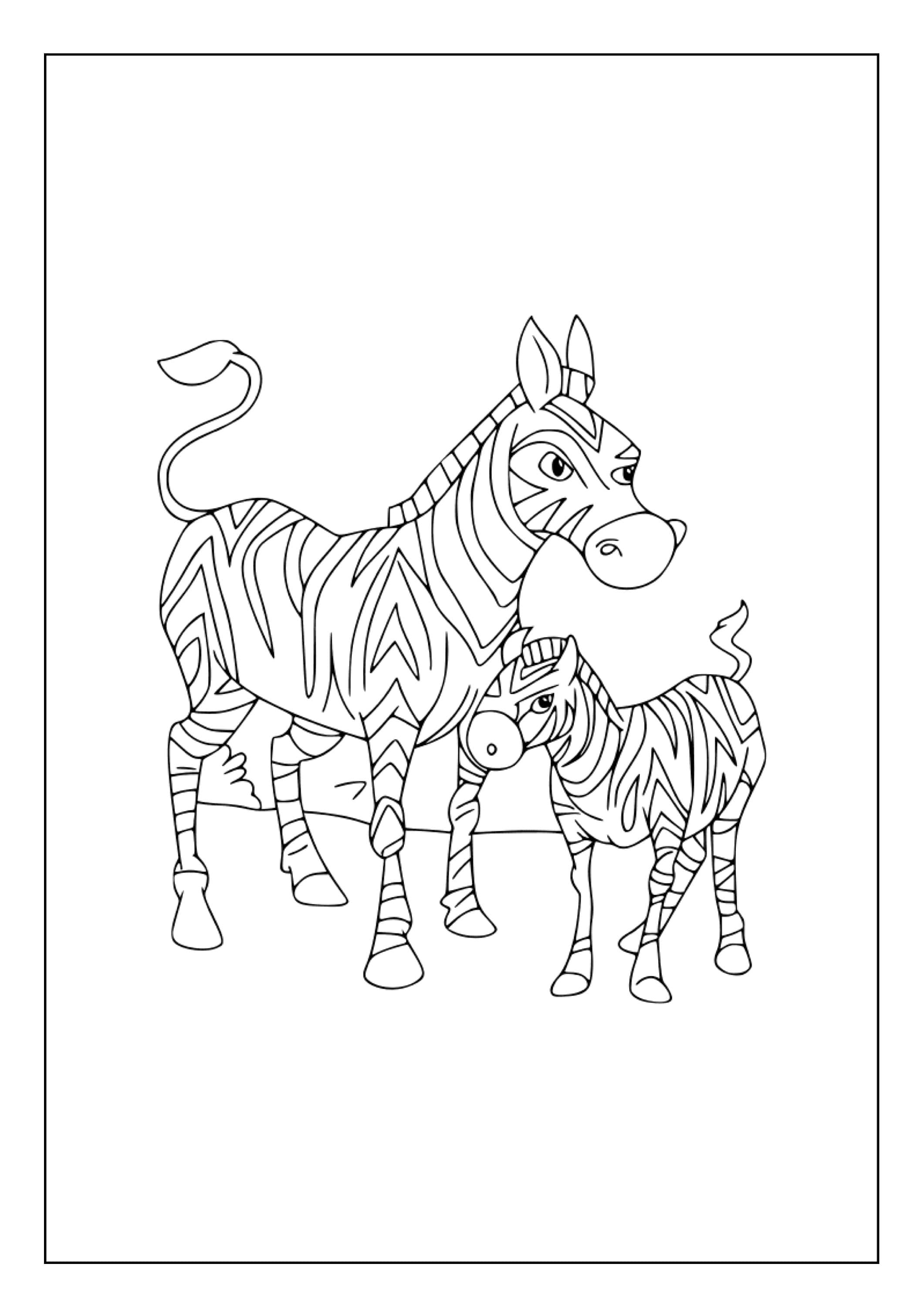 Printable Zebra Coloring Pages for Kids & Adults 35 Pages Instant ...