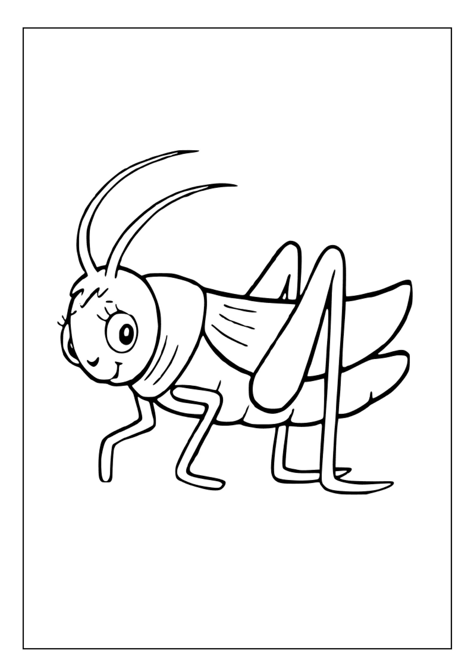 Printable Enchanting Grasshopper Coloring Pages for Kids & Adults | 35 ...