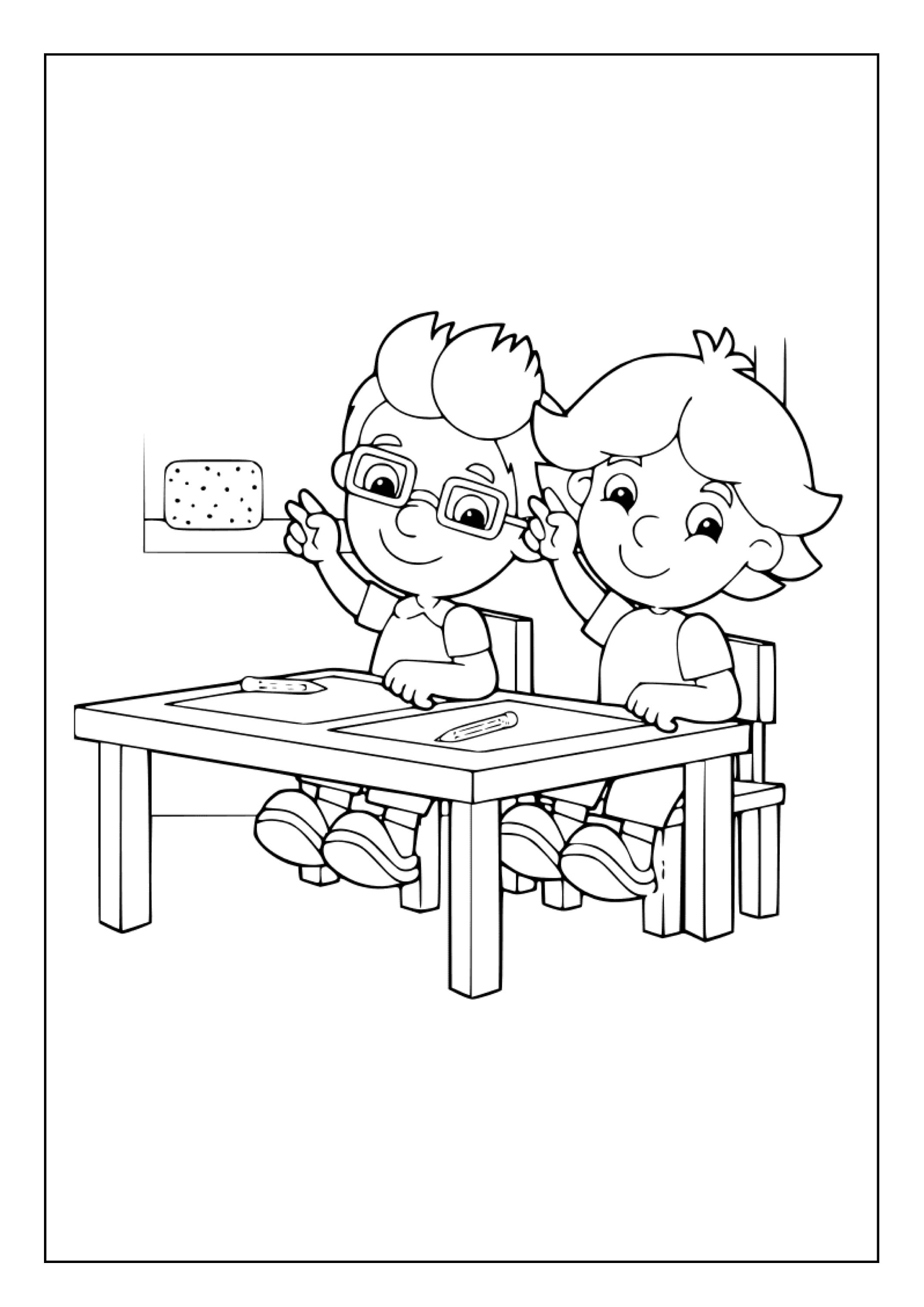 Printable School Coloring Pages for Kids & Adults | 45 Pages | Instant ...
