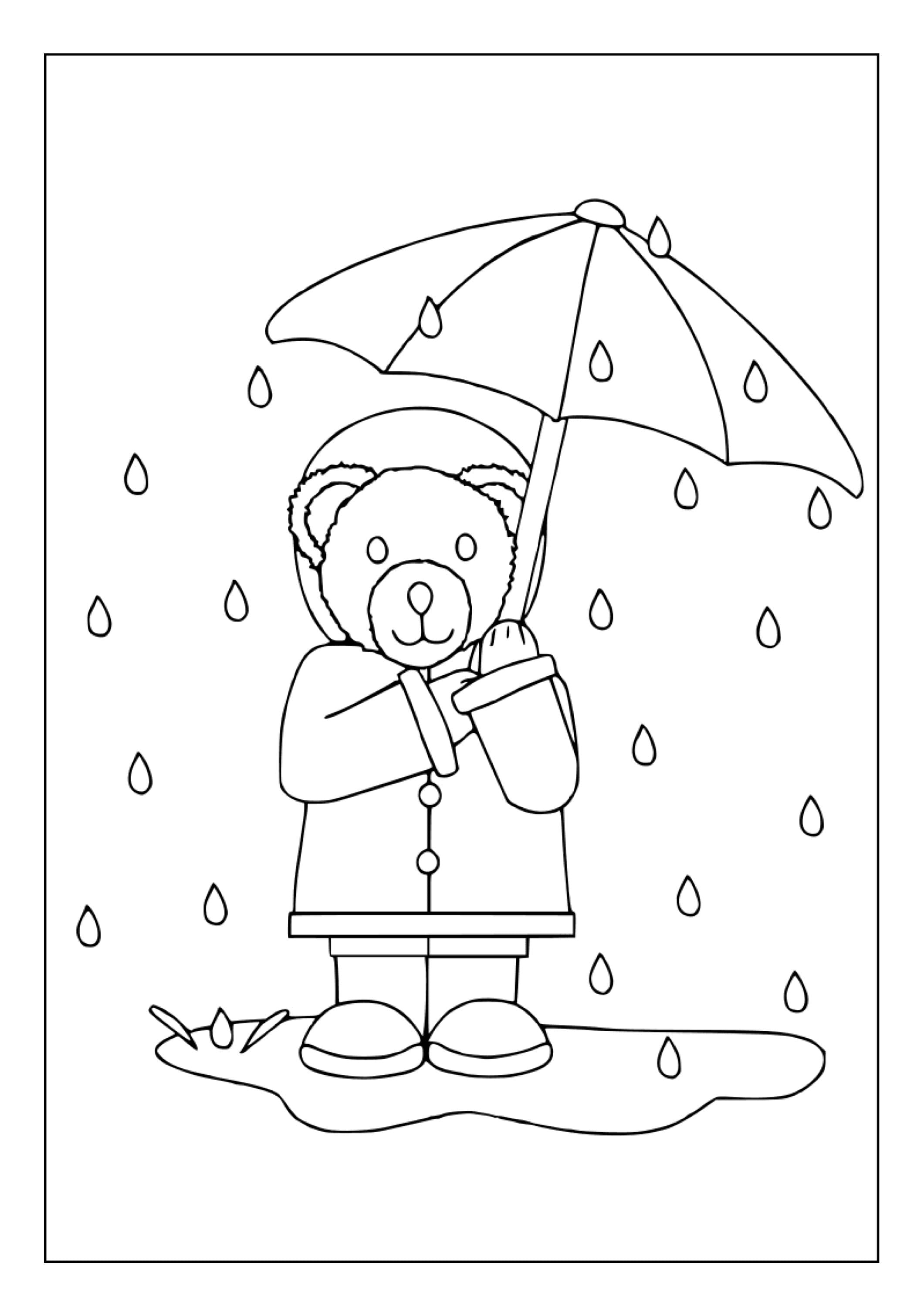 Printable Rain Coloring Pages for Kids & Adults | 35 Pages | Digital ...