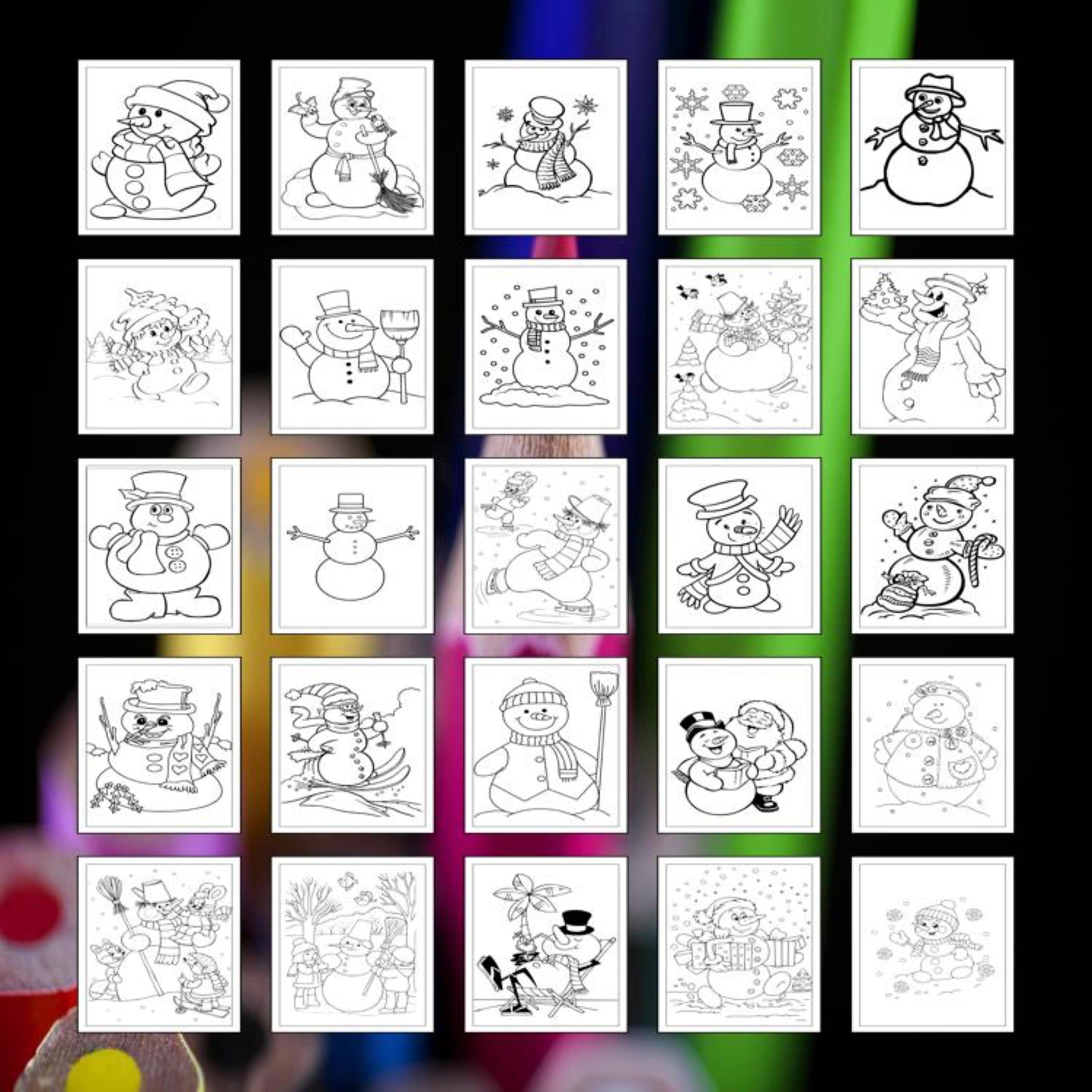 Printable Snowman Coloring Pages for Kids and Adults | 90 Pages ...