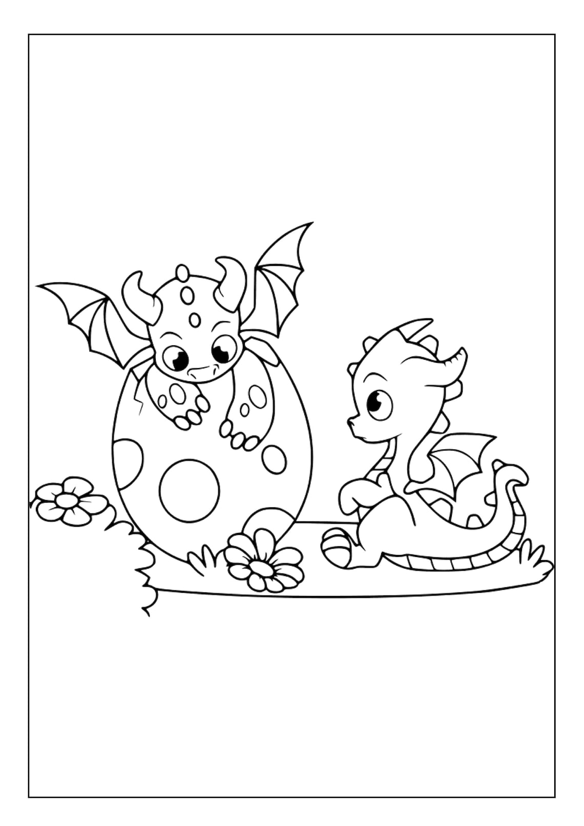 Printable Cute Dragon Coloring Pages for Kids and Adults | 100 Pages ...