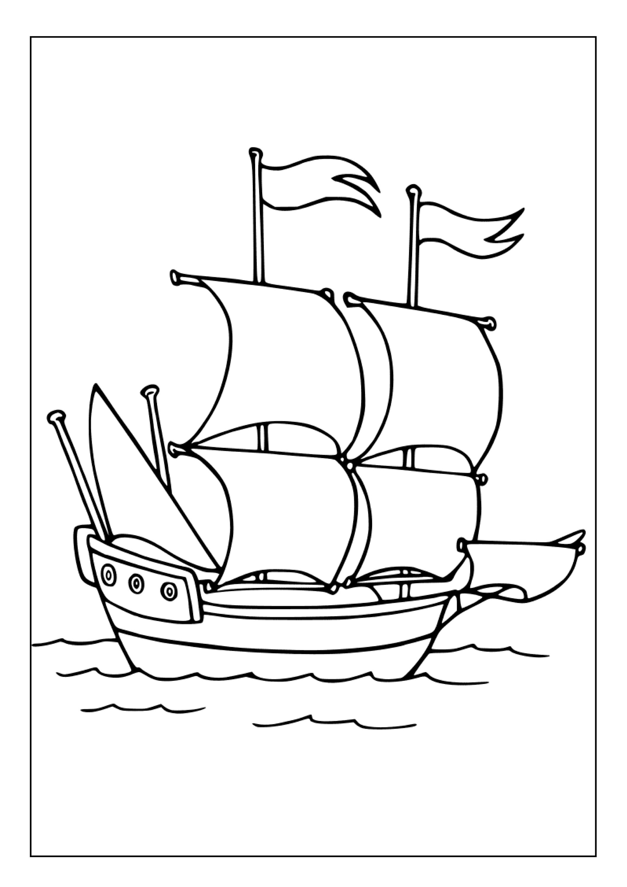 Printable Columbus Day Coloring Pages for Kids & Adults | 65 Pages ...