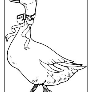 Printable Goose Coloring Pages for Kids & Adults | 30 Pages | Instant ...