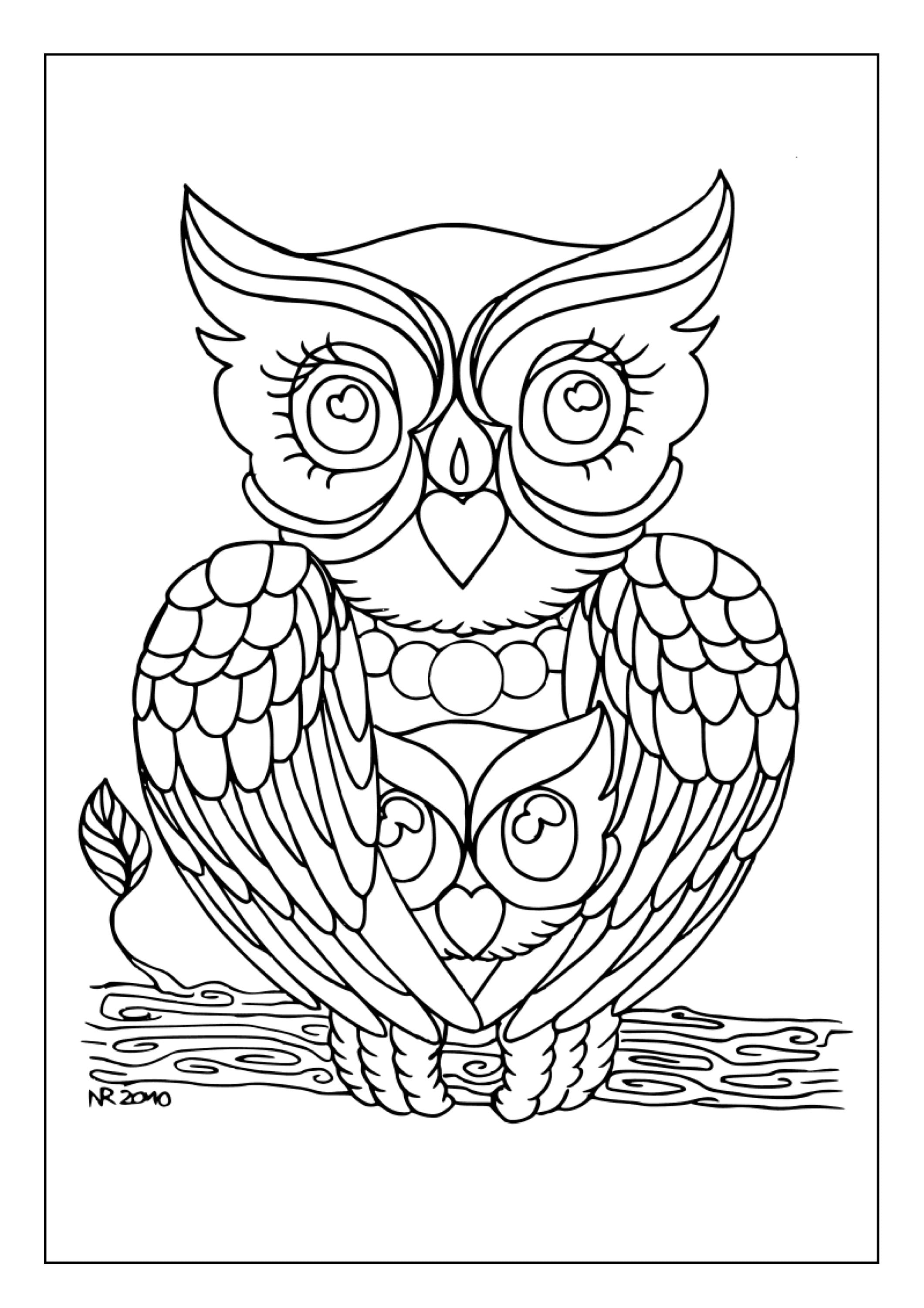 Printable Owl Coloring Pages for Kids and Adults | 100 Pages | Instant ...