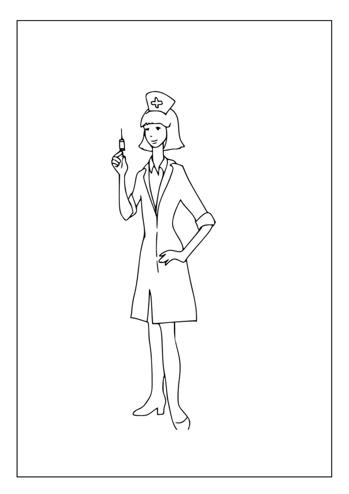 Printable Nurse Coloring Pages for Kids & Adults | 90 Pages | Instant ...