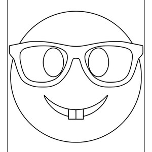 Printable Emoji Coloring Pages for Kids and Adults | 45 Pages | Instant ...