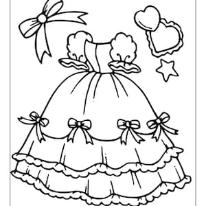 Printable Dress Coloring Pages for Kids and Adults | 100 Pages ...